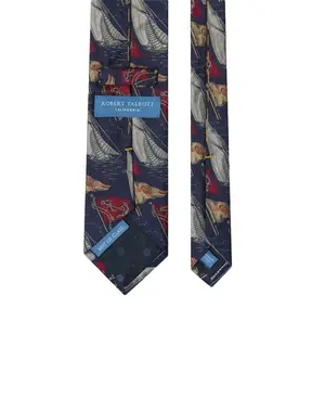 Robert Talbott Boat Flags Neck Tie - Navy