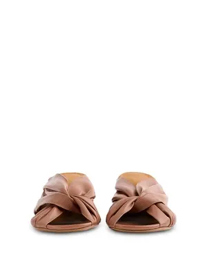 FORTE_FORTE Crossover Leather Block Heel Sandals