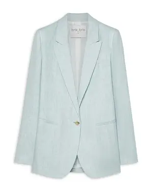 FORTE_FORTE Linen Peak Lapel Jacket