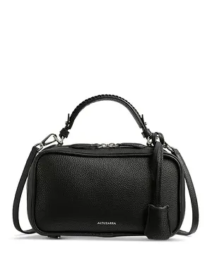 Altuzarra Tack Trunk Leather Top Handle Bag - Black