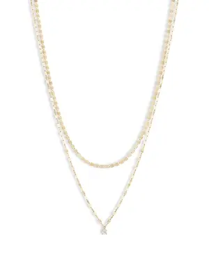 Lana Jewelry 14k Yellow Diamond Solitaire Layered Necklace, 15 - Gold