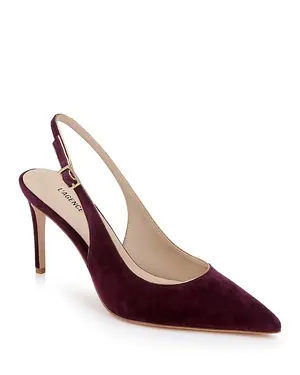 L'Agence Vichy Ii Pumps - Burgundy Suede