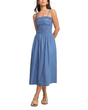NOBODY'S CHILD Faith Denim Midi Dress - Blue