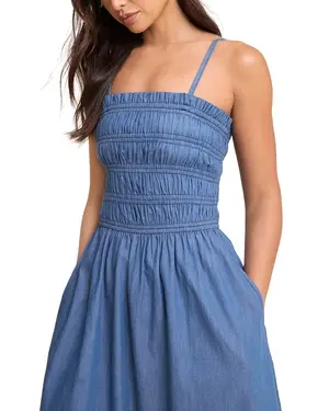 NOBODY'S CHILD Faith Denim Midi Dress