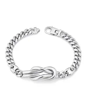 ORADINA Sterling Infinity Knot Curb Bracelet