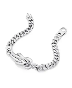 ORADINA Sterling Infinity Knot Curb Bracelet