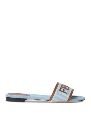 Fendi Denim Cielo Slides
