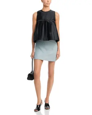 MAISON MARGIELA Pleated Satin Sleeveless Top