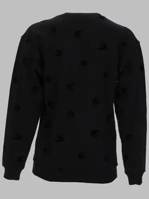 Alexander McQueen All-over Swallow Print Cotton Sweatshirt