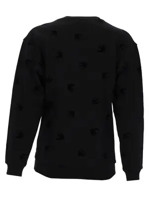 Alexander McQueen All-over Swallow Print Cotton Sweatshirt