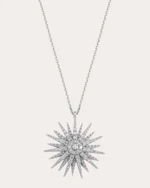 BEE GODDESS Diamond Jardin Star Pendant Necklace - Silver