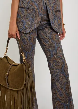 Etro Paisley Jacquard Flared-leg Trousers