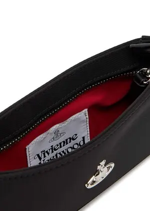 VIVIENNE WESTWOOD Tasha Twill Shoulder Bag - Black