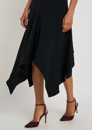 Victoria Beckham Asymmetric Draped Midi Dress
