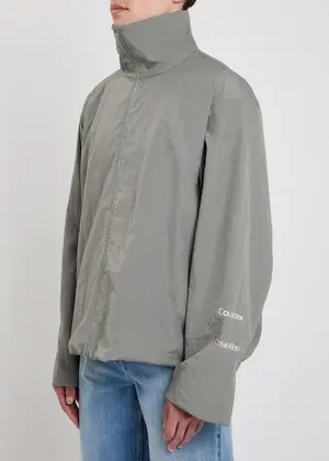 Calvin Klein High-neck Nylon Jacket With Logo Detail