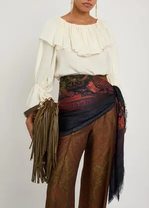 Etro Aida Patterned Wool And Cashmere-blend Shawl