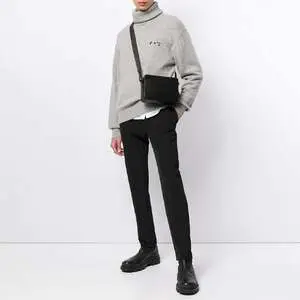 Off-White Embroidered Logo Turtleneck Sweater