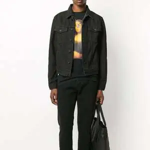 Off-White Arrows Logo Printed Denim Jacket