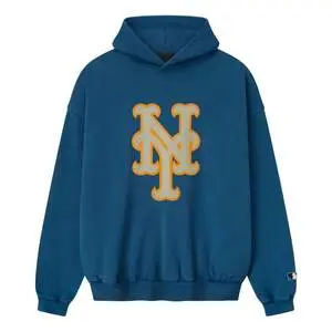 Fear Of God Fear Of God Essentials Mets Sport Hoodie Blue Sapphire