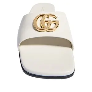 Gucci Double G Slide Sandal - White