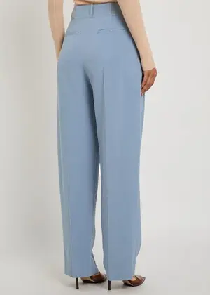 Victoria Beckham Pleated Tapered-leg Trousers