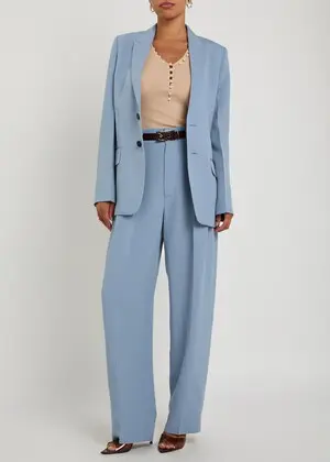 Victoria Beckham Pleated Tapered-leg Trousers