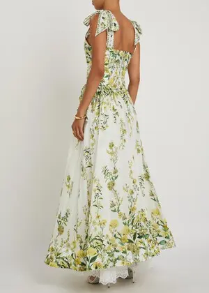 Alice + Olivia Haven Floral Cotton And Silk-blend Maxi Dress - Multicoloured
