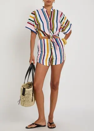 CALA DE LA CRUZ Bahamas Linen Shorts