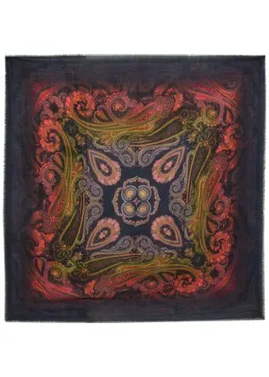 Etro Aida Patterned Wool And Cashmere-blend Shawl - Multicoloured