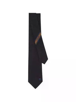 FERRAGAMO Gancini Jacquard Tie - Grey