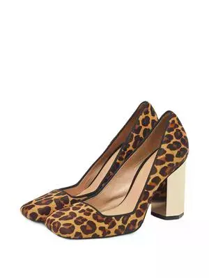 Tory Burch Leopard Print Square Toe Pumps