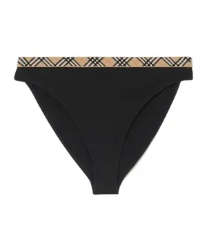 Burberry Check Trim Bikini Briefs - Black