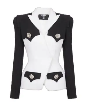 Balmain Double Crepe Jacket - White