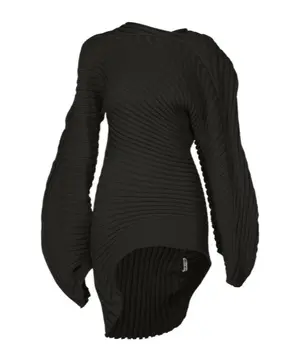 Issey Miyake Asymmetric Sweater - Black