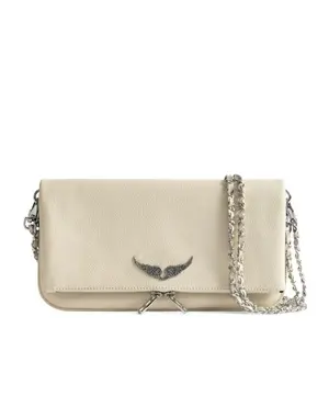 Zadig&Voltaire Voltaire Rock Logo Plaque Clutch Bag - Flash