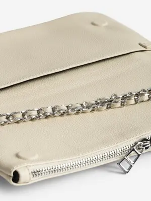 Zadig&Voltaire Rock Logo Plaque Clutch Bag - Flash