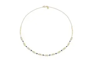 REIS JEWELLERY 14k Diamond And Sapphire Necklace - Gold