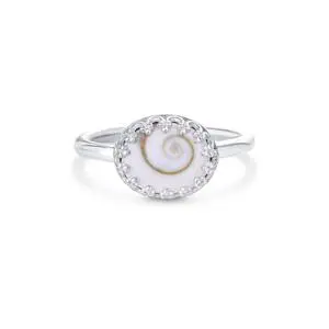 ARIANNE DELANEY Shiva Shell Gemstone Ring Sterling