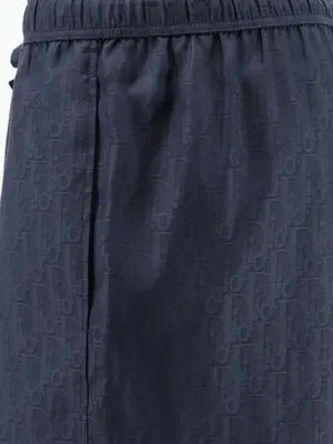 Dior Oblique Motif Drawstring Shorts - Blue