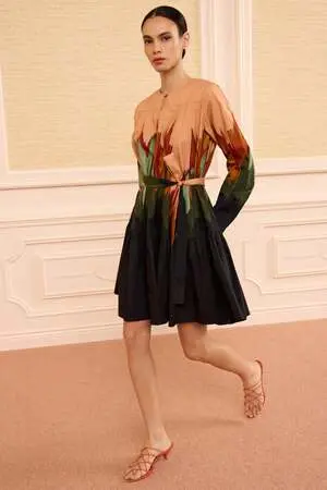 Ulla Johnson Noelia Long Sleeve Mini Dress - Agate