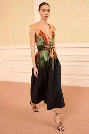 Ulla Johnson Lucine Deep V Cotton Dress