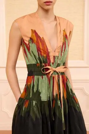 Ulla Johnson Lucine Deep V Cotton Dress
