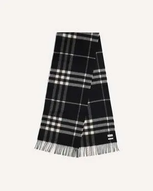 Burberry Embroidered Cashmere Scarf - Black