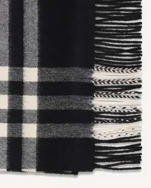 Burberry Embroidered Cashmere Scarf - Black