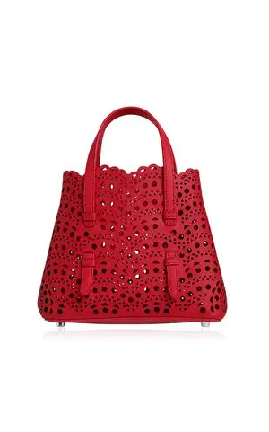 Alaïa Mina 20 Nubuck Leather Bag - Red