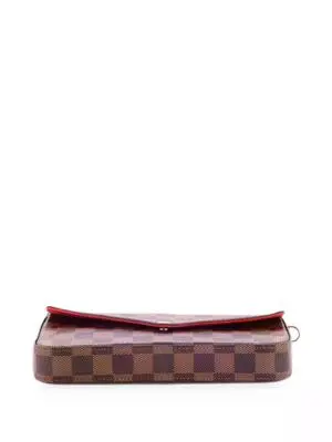 LOUIS VUITTON Felicie Pochette Damier Crossbody Bag - Brown