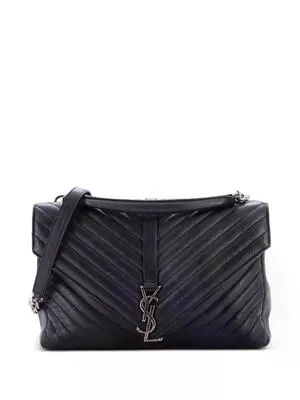 Saint Laurent Monogram College Bag - Black