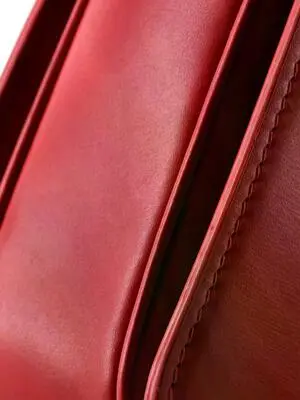 Celine Triomphe Shoulder Bag In Smooth Calfskin - Red