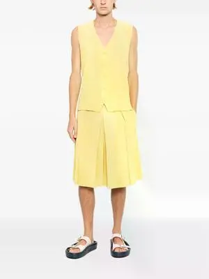 Issey Miyake Pleated Vest - Yellow