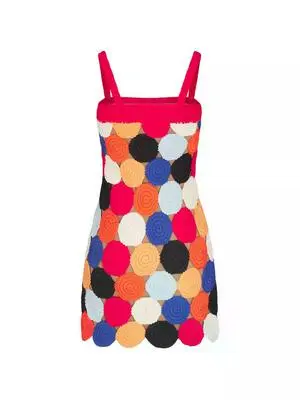SIMONMILLER Beep Beep Crochet-knit Mini Dress